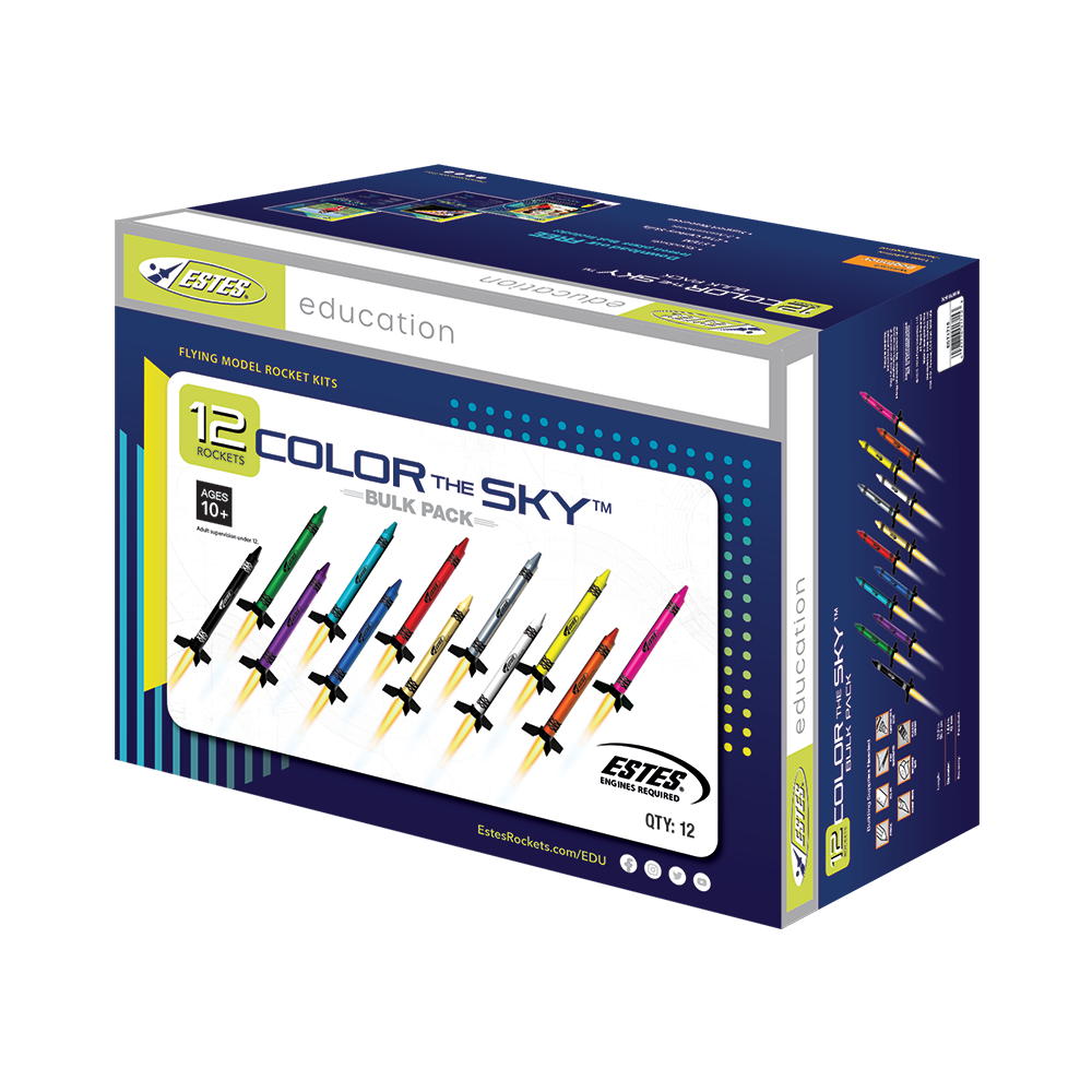 Color The Sky Bulk Pack Model Rockets | 12 Beginner Model Rocket Kits ...