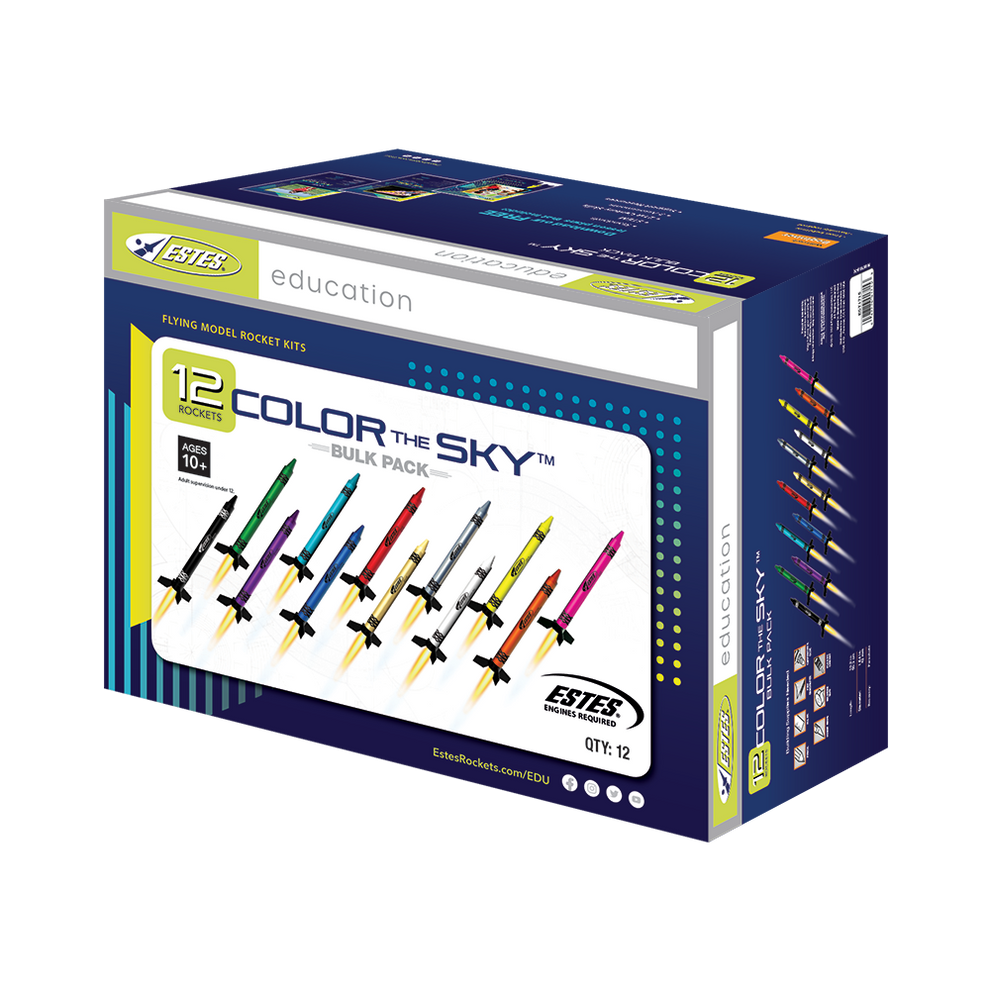Color The Sky Bulk Pack Model Rockets | 12 Beginner Model Rocket Kits ...